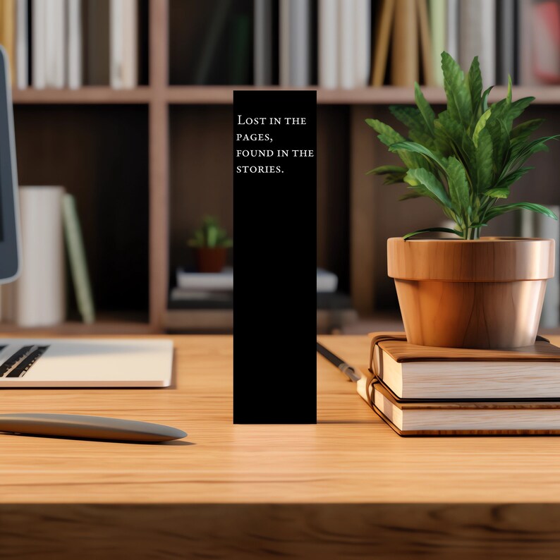 Lost in the Pages-quotation Bookmark, Editable 4-bookmark Bundle ...
