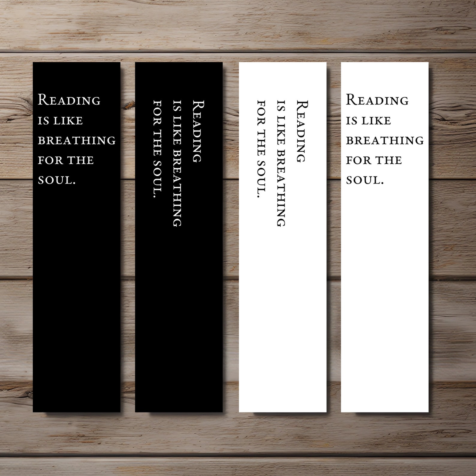 Breathing for the Soul-quotation Bookmark, Editable 4-bookmark Bundle ...