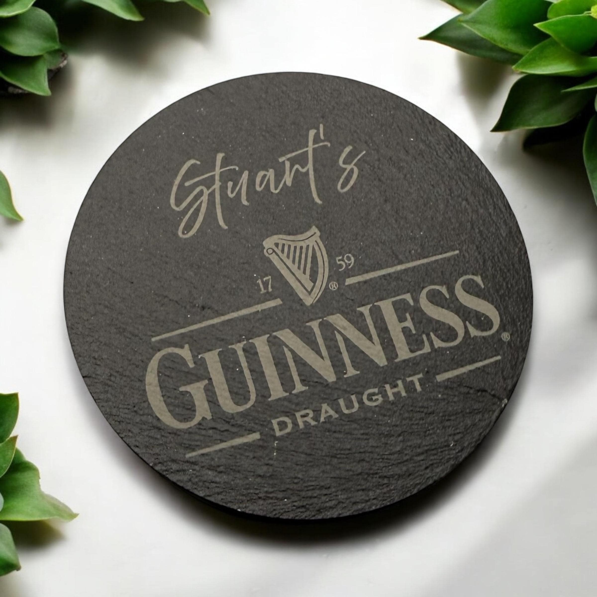 Guinness Personalised Slate Coaster | Guinness | Beer | Present | Gift ...