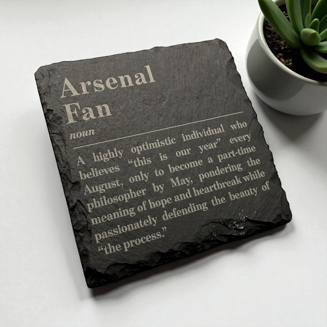 Arsenal Fan Definition Slate Coaster | Arsenal FC | Football Fan ...