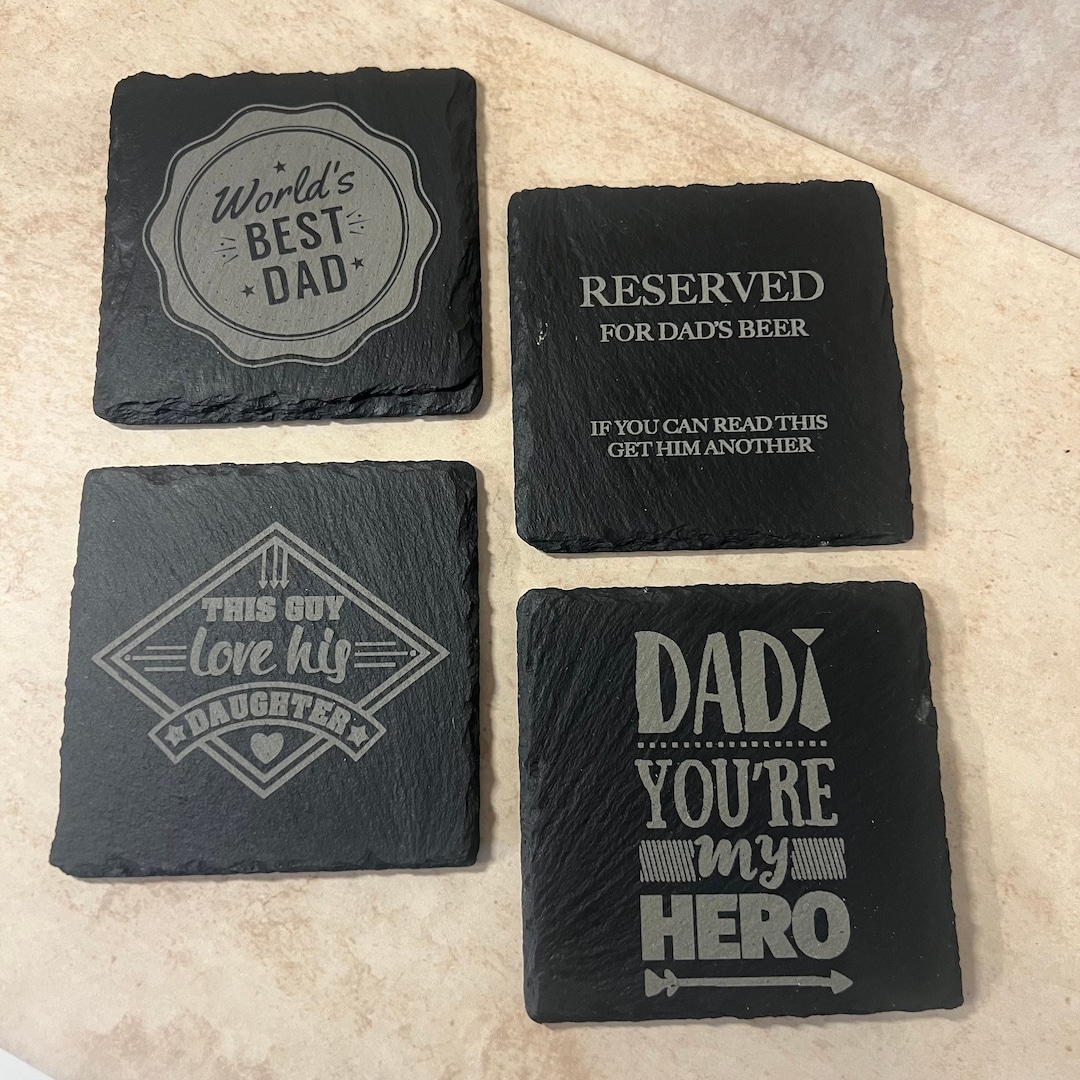 Fathers Day Coaster Fathers Day Gift Worlds Best Dad Dad's Beer ...