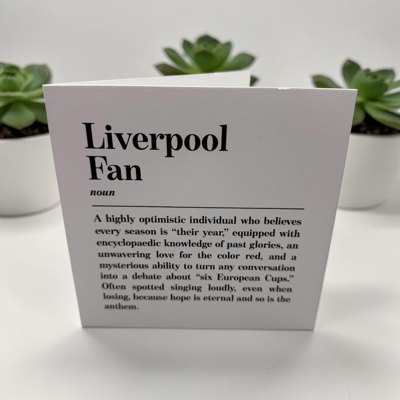 Liverpool Fan Definition Greeting Card | Liverpool Football Club ...
