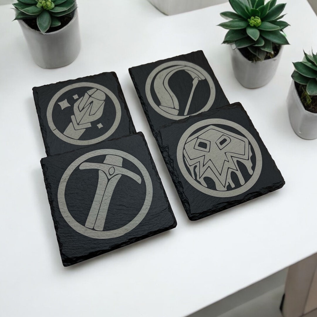 World of Warcraft Class Icon Slate Coasters | Gaming Decor for Wow Fans ...