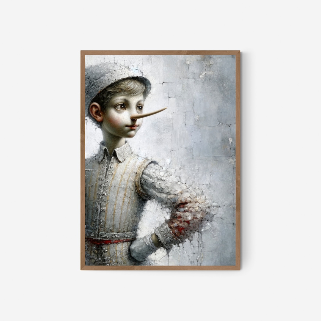 PRINTABLE | the Melancholy of Pinocchio | A Textured, Vintage-inspired ...