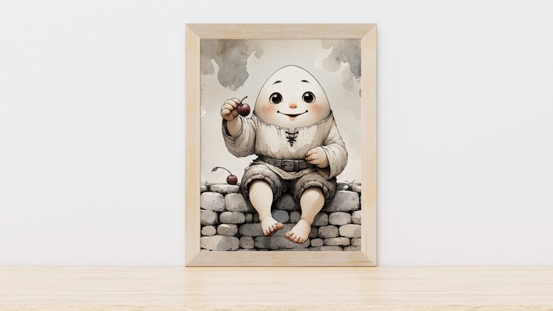 PRINTABLE Enchanting Humpty Dumpty Wall Art, Fairy Tale Inspired ...