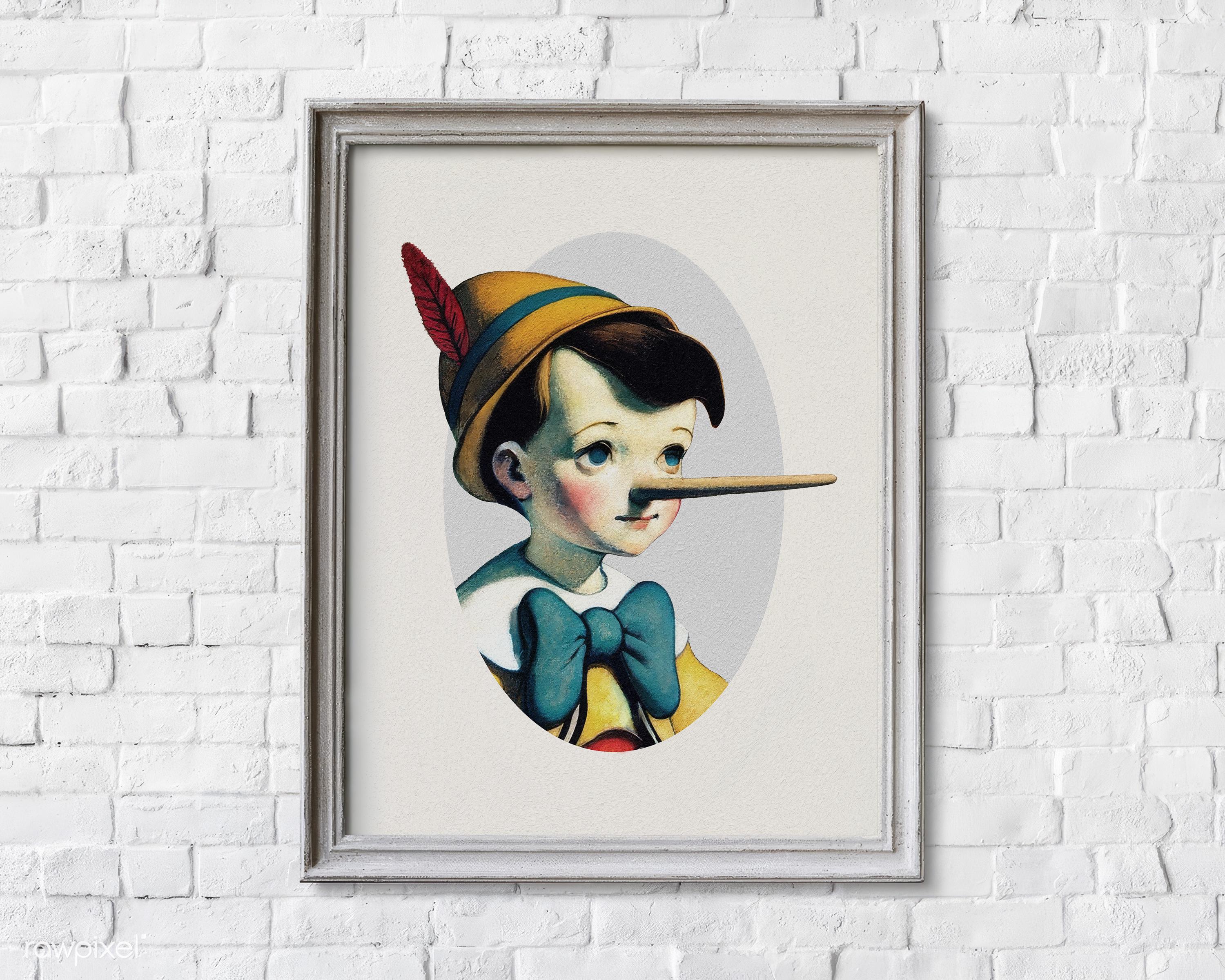 Printable Pinocchio S Growing Nose Vintage Style Printable Art