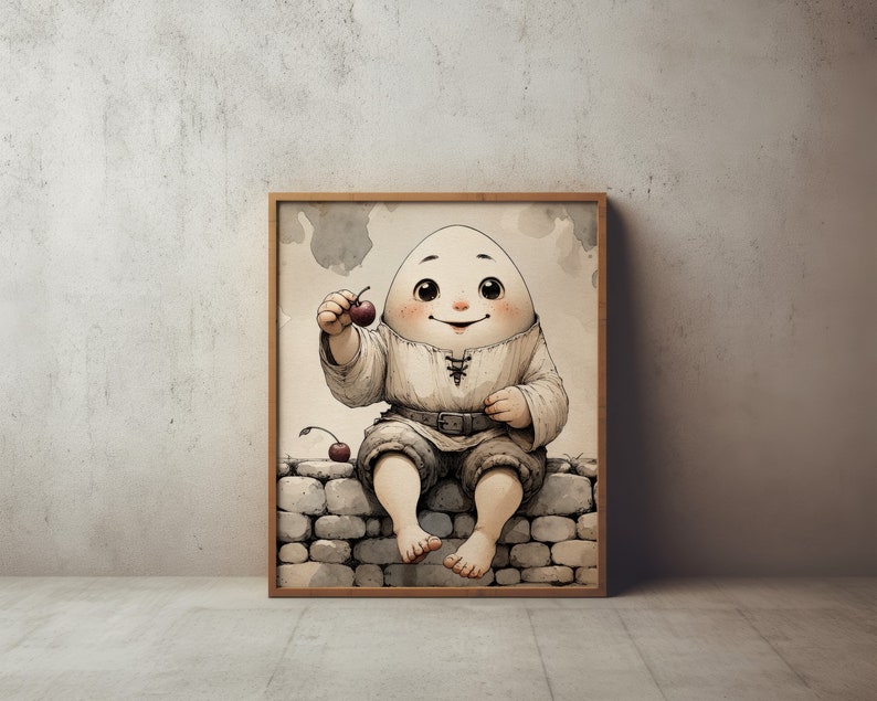 PRINTABLE Enchanting Humpty Dumpty Wall Art, Fairy Tale Inspired ...