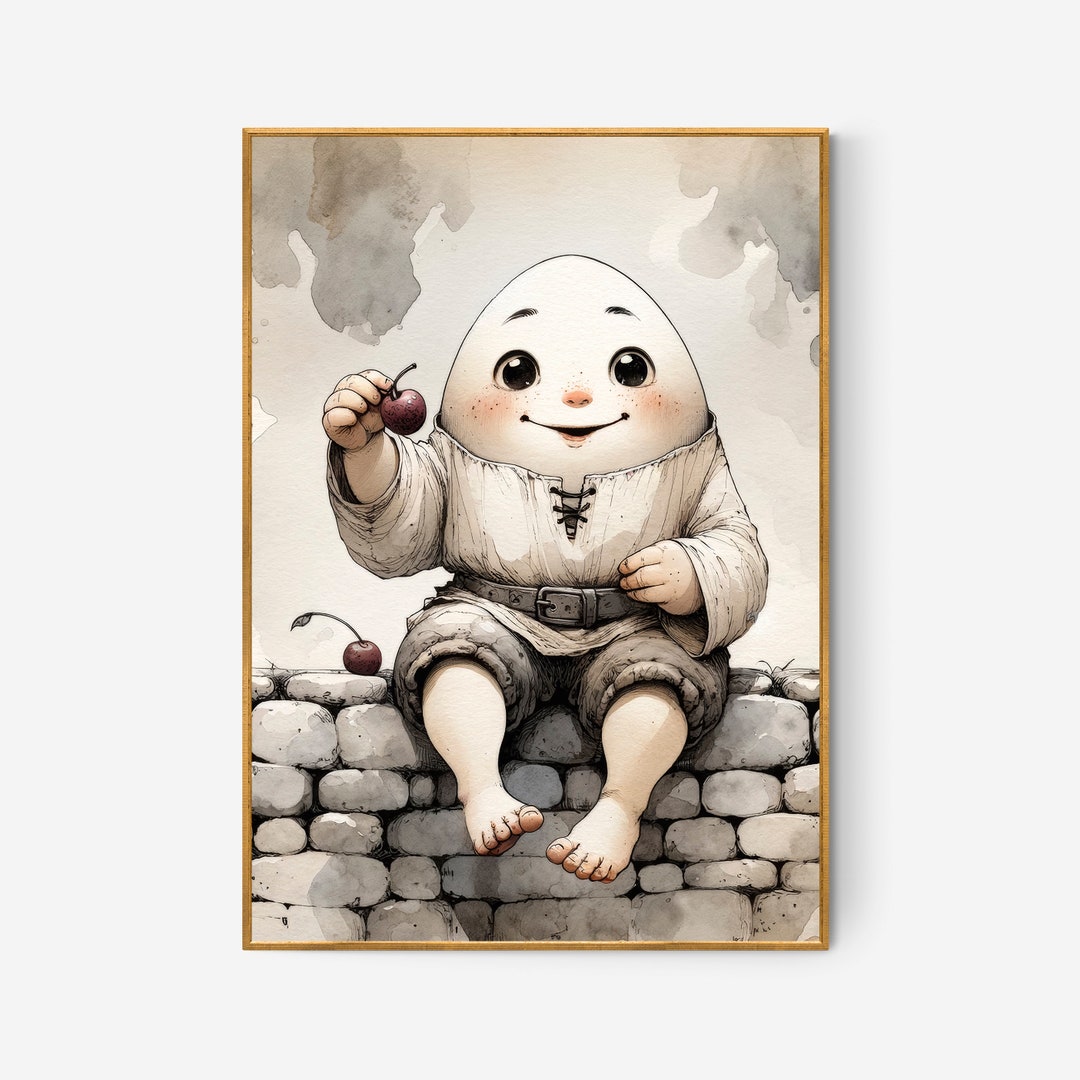 PRINTABLE | Enchanting Humpty Dumpty Wall Art, Fairy Tale Inspired ...