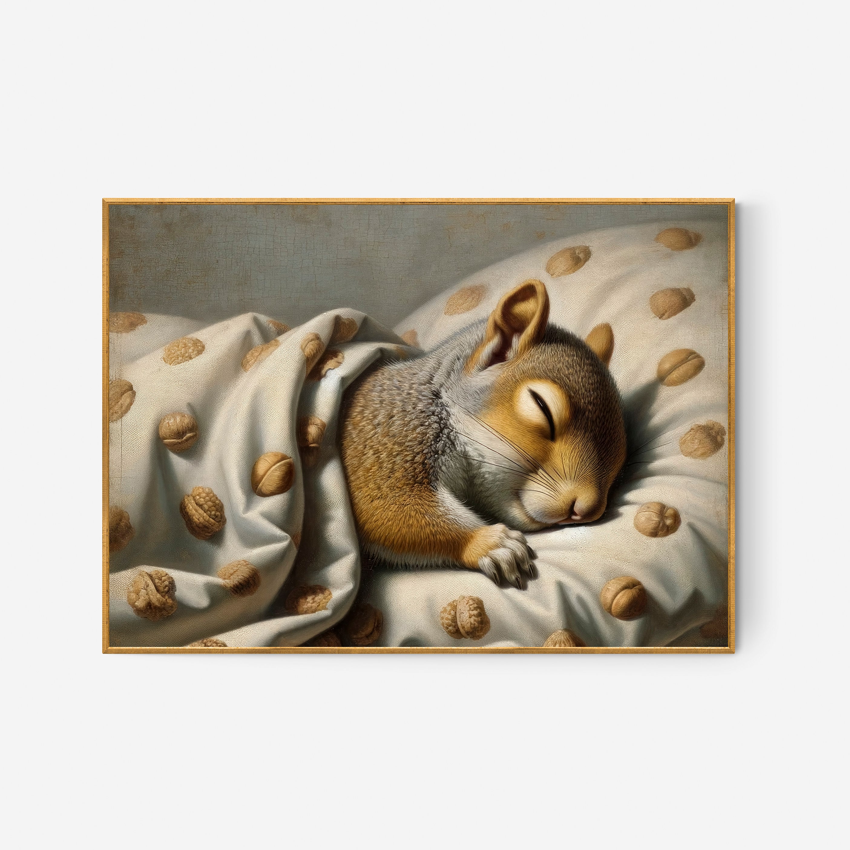 PRINTABLE | Cozy Naptime: an Adorable Squirrel Sleeping Soundly - This ...