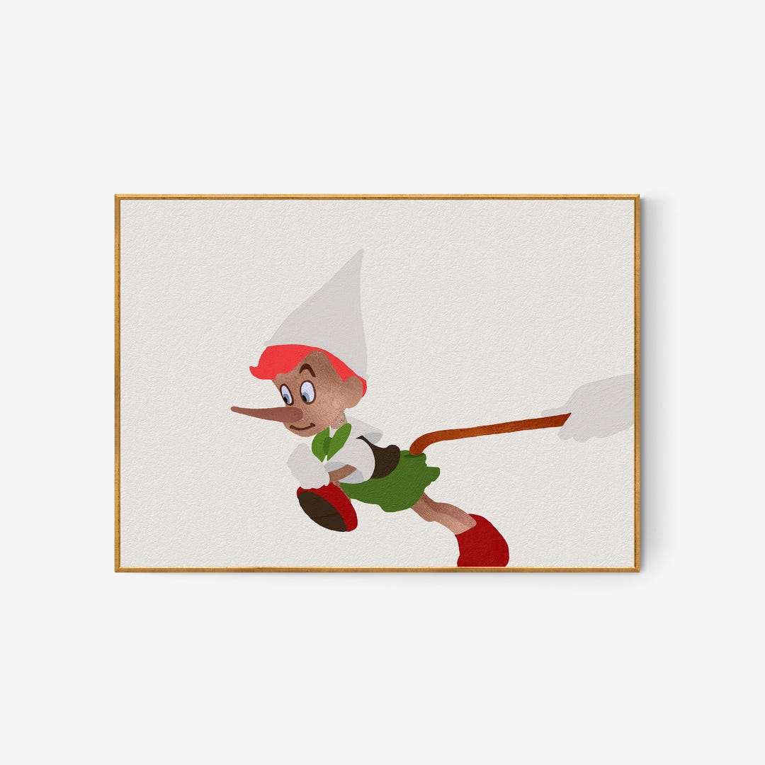 PRINTABLE | Vintage Italian Pinocchio | Wall Decor for Kids, Game Rooms ...