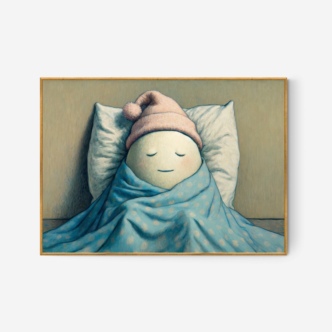 Humpty Dumpty Nursery Print | Pastel Blue Illustration (digital ...