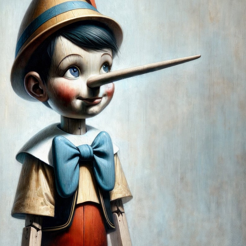 PRINTABLE | Classic Pinocchio Art - the Puppet With a Growing Nose ...