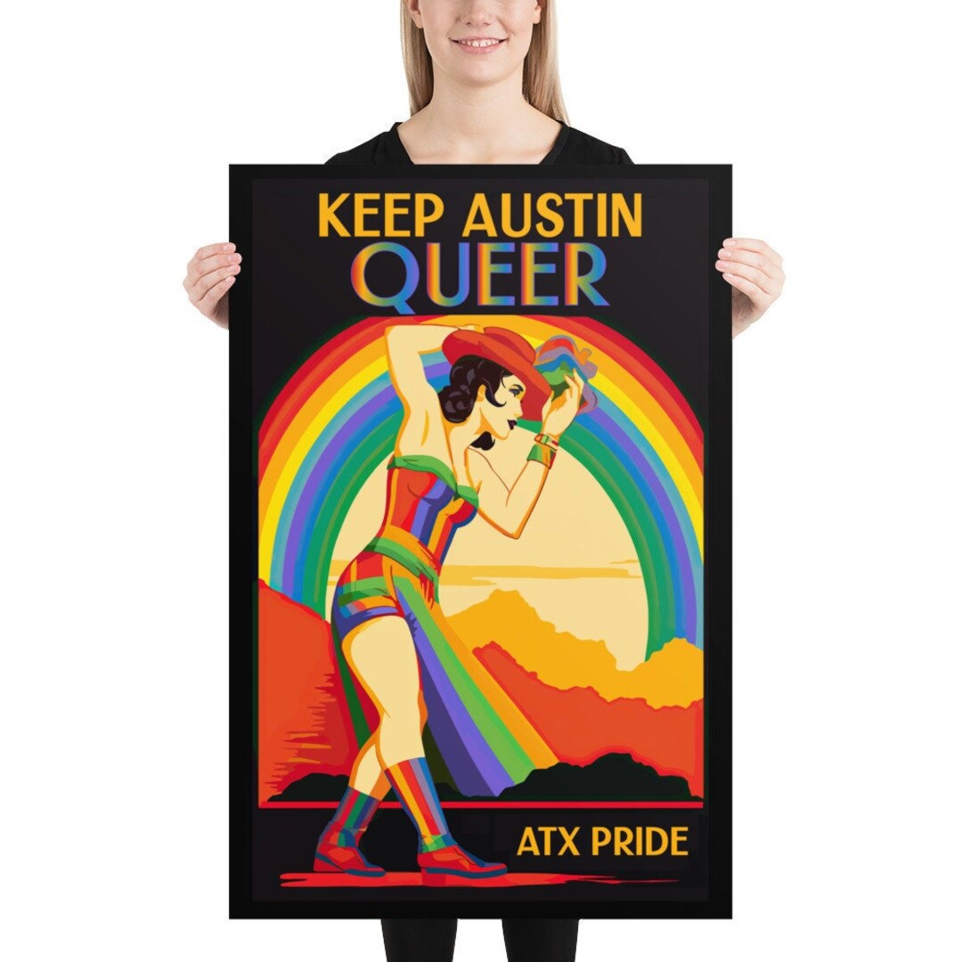 Keep Austin Queer Poster ATX Pride, Gay Pride, Lesbian Pride, LGBTQ Wall Art, Queer Wall Art - Etsy