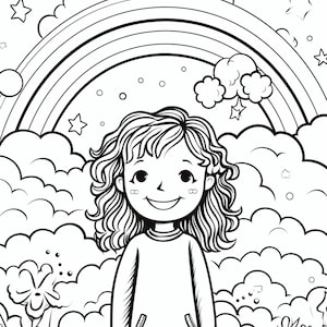 Rainbow 2- Coloring Pages (5) - Etsy