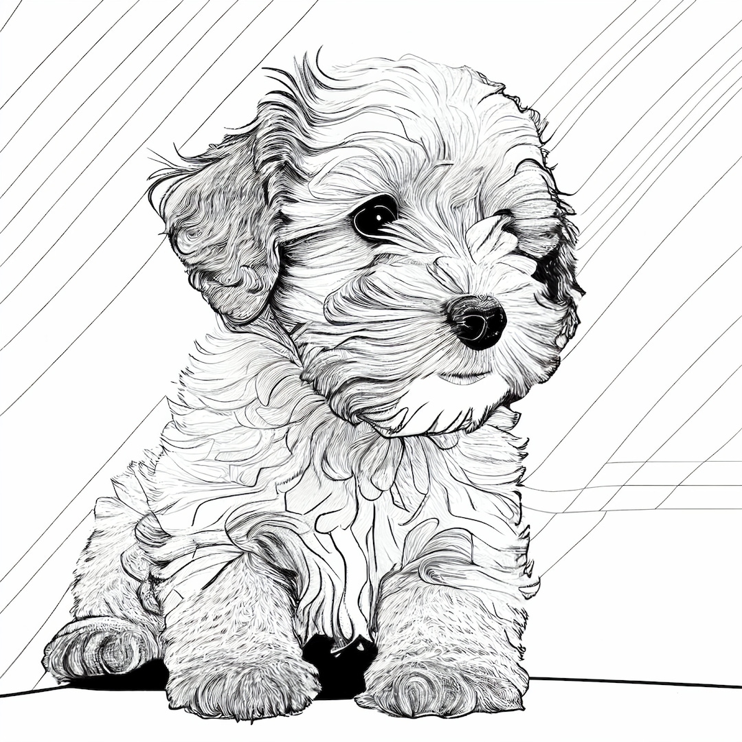 Dogs 2- Coloring Pages (5) - Etsy