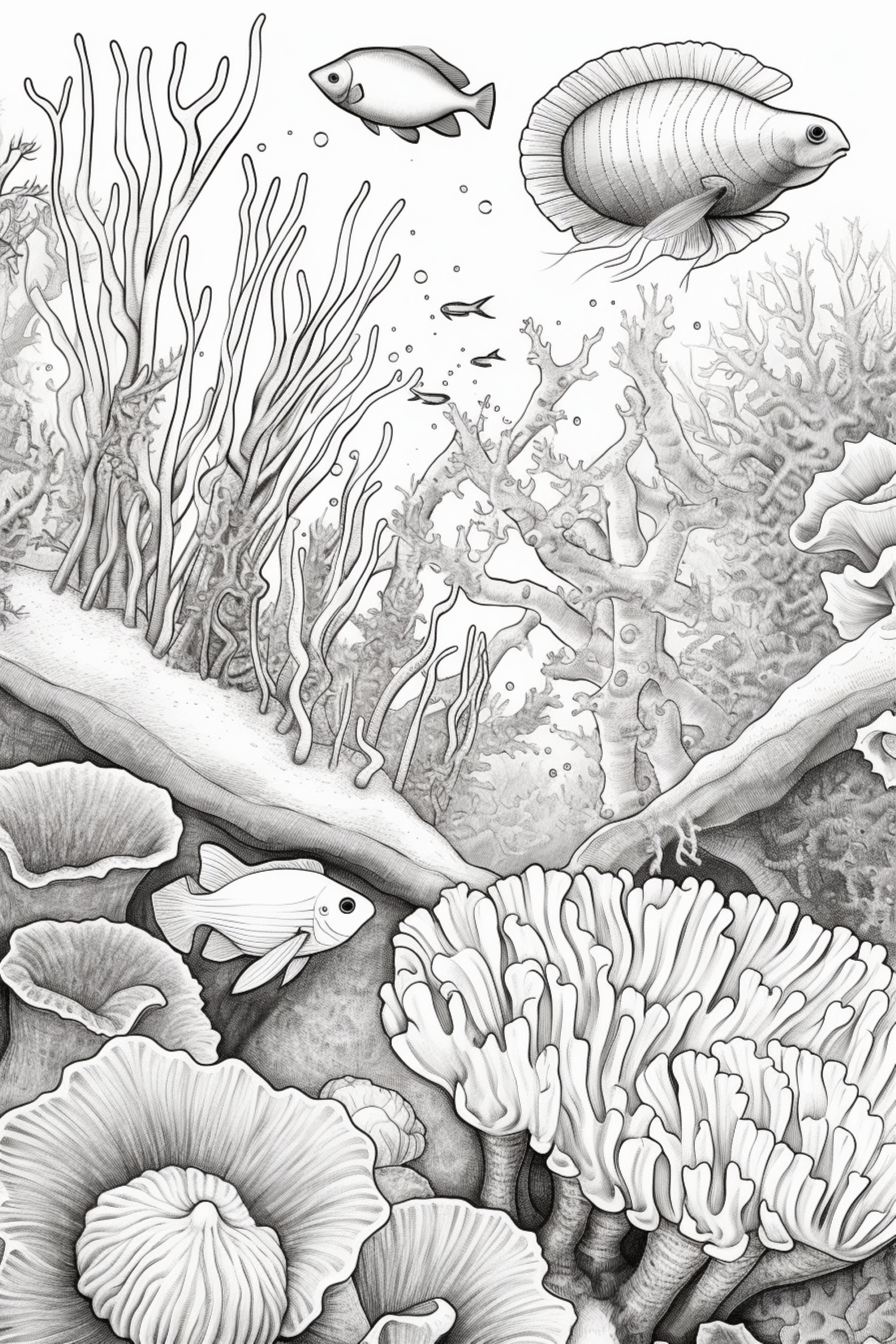 Ocean Creatures 5- Coloring Pages (5) - Etsy