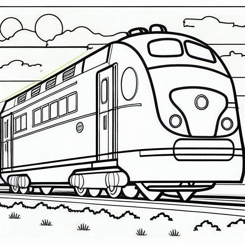 Train 3- Coloring Pages (4) - Etsy