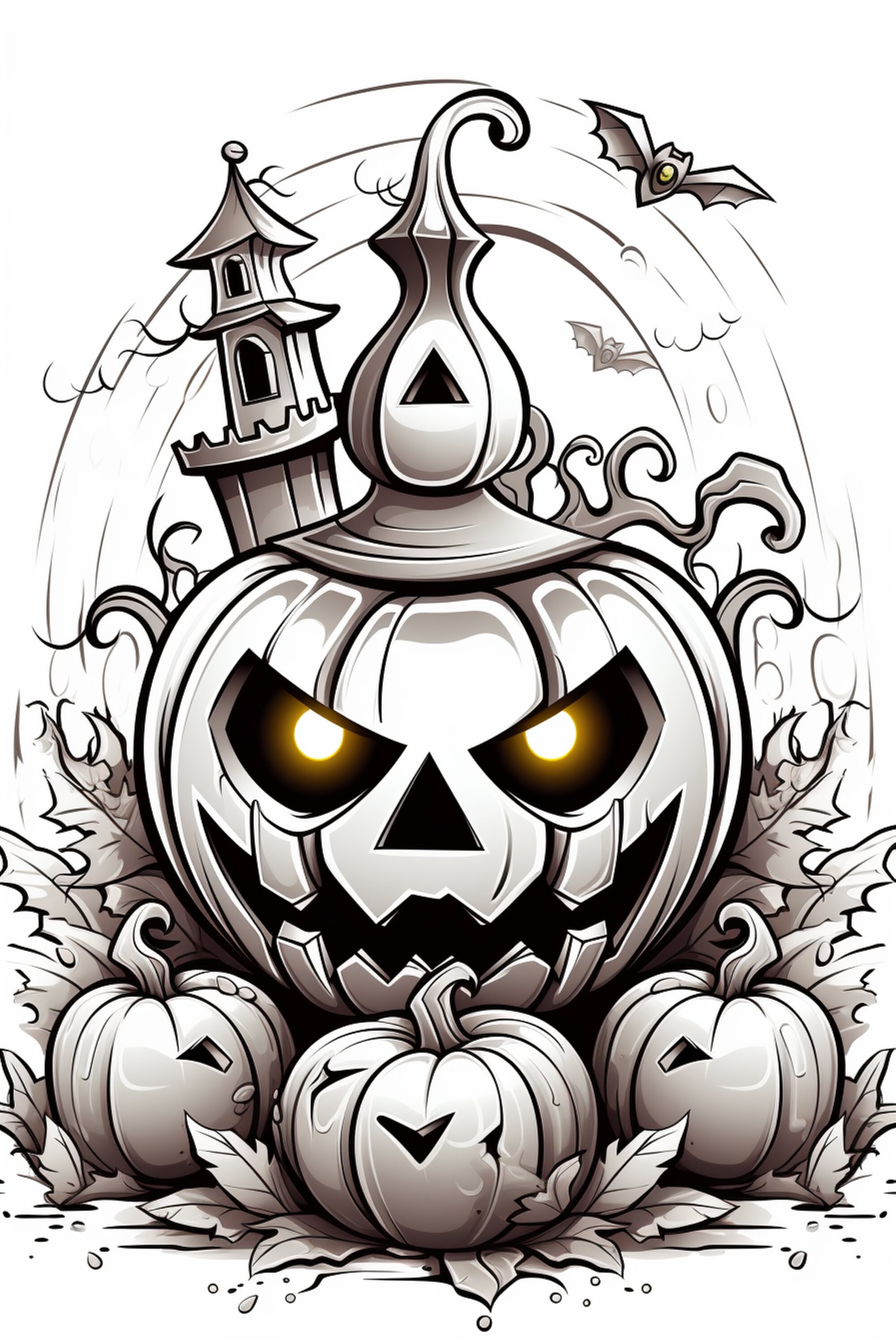 Halloween 7 Coloring Pages 5 - Etsy