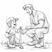 Father and Son Baseball 3- Coloring Pages (5) - Etsy