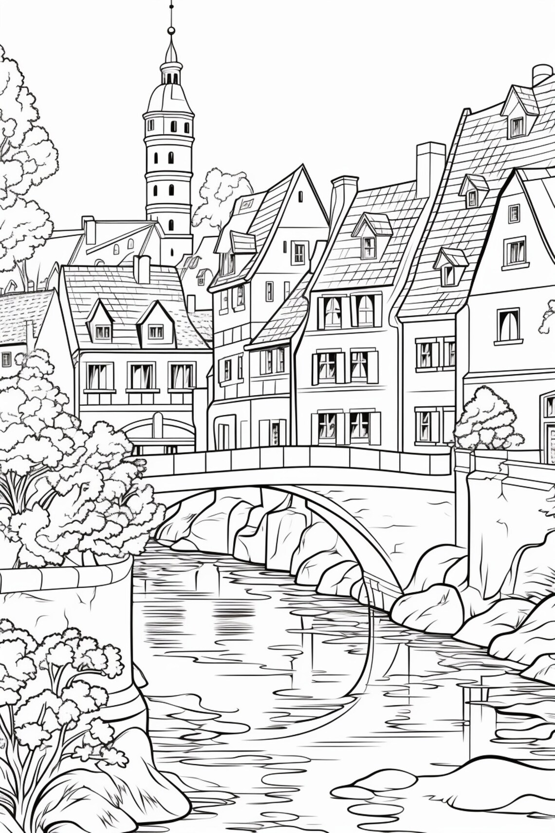 Cities 2- Coloring Pages (5) - Etsy
