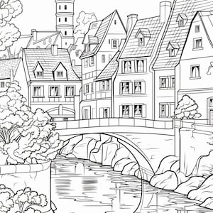 Cities 2- Coloring Pages (5) - Etsy