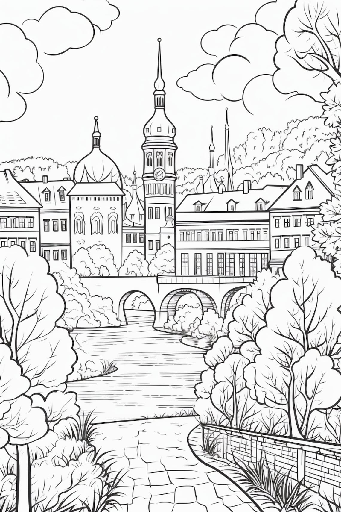 Cities 3 Coloring Pages 5 - Etsy