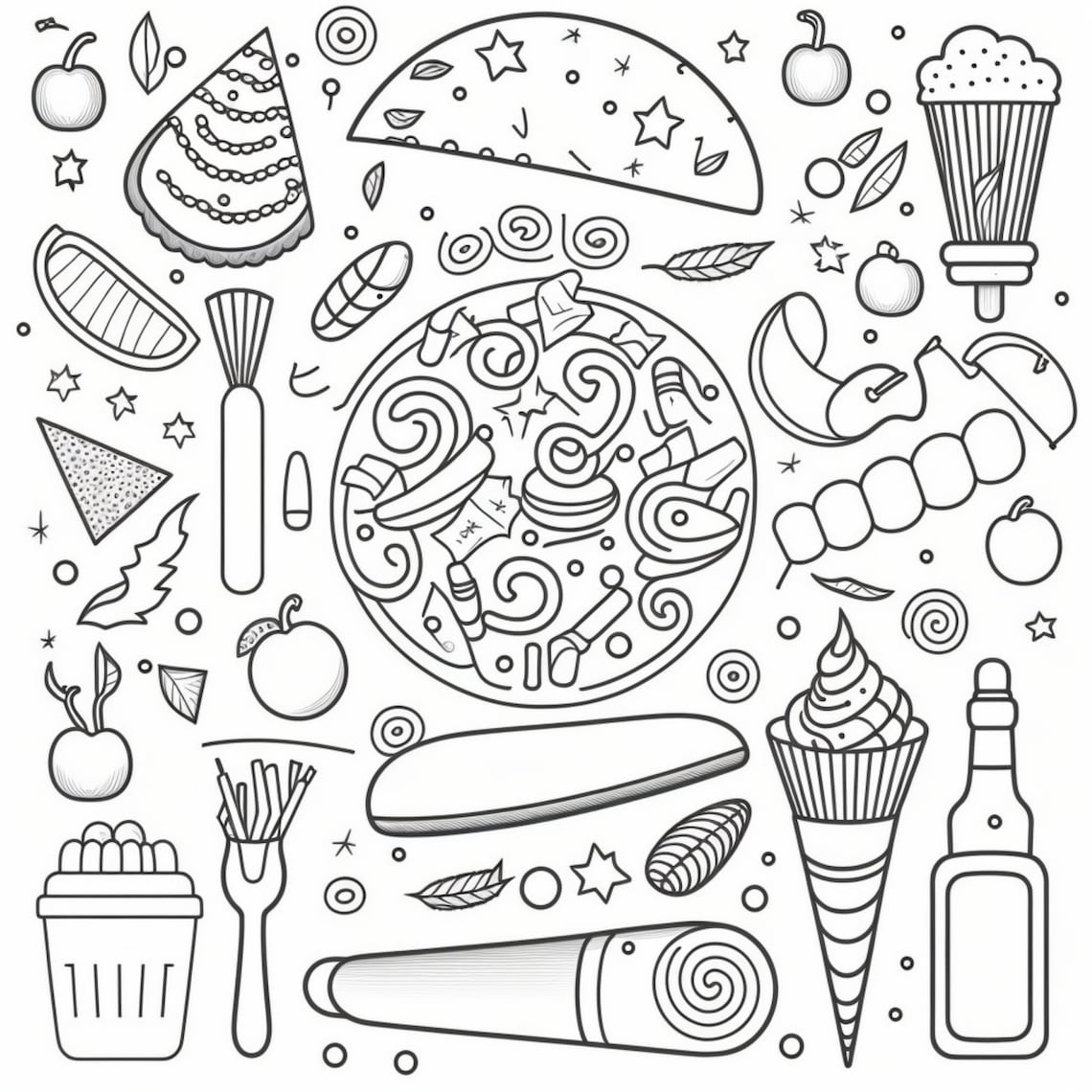 Cooking 1- Coloring Pages (5) - Etsy