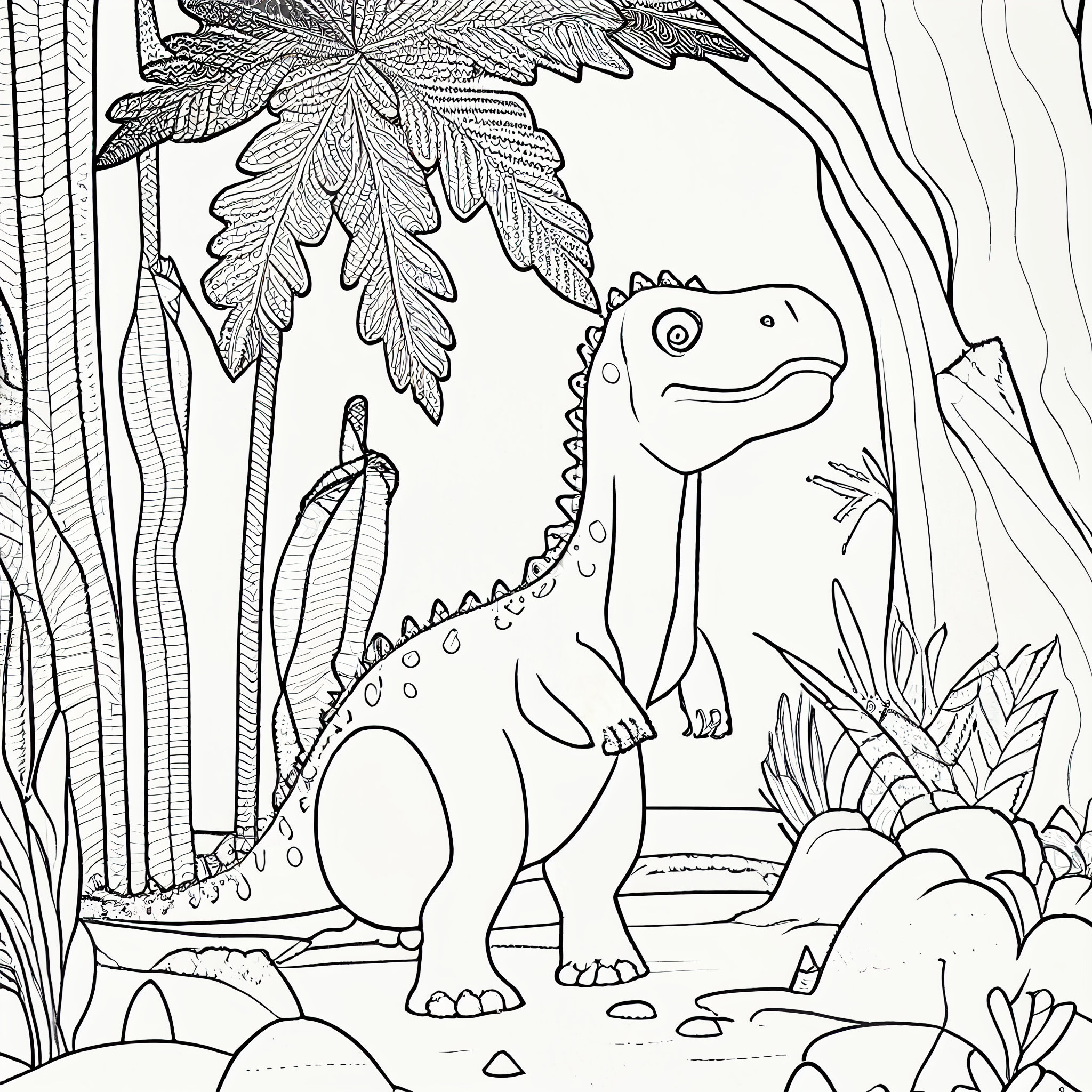 Dinosaur 2- Coloring Pages (4) - Etsy