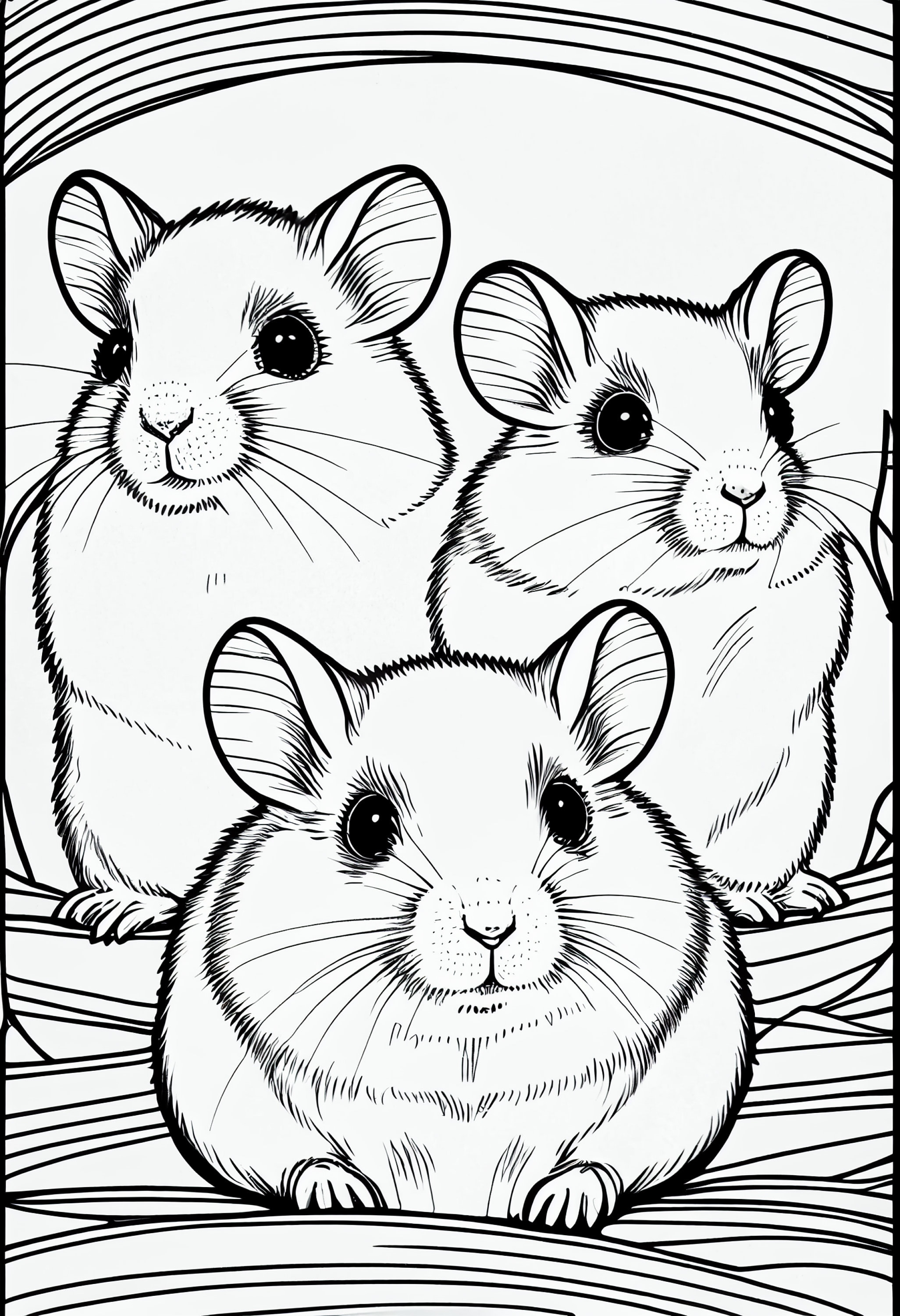 Hamster- Coloring Pages (5) - Etsy