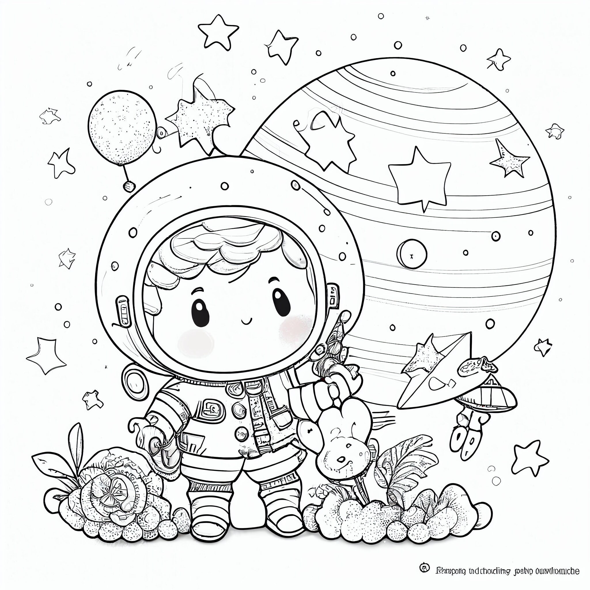 Outer Space 5- Coloring Pages (4) - Etsy