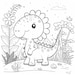 Dinosaur 5- Coloring Pages (4) - Etsy