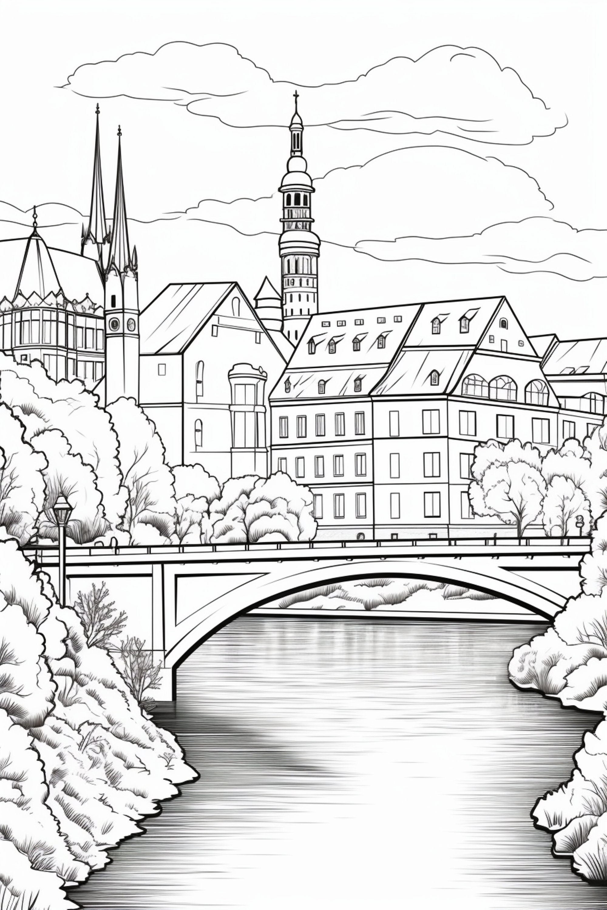 Cities 4- Coloring Pages (5) - Etsy