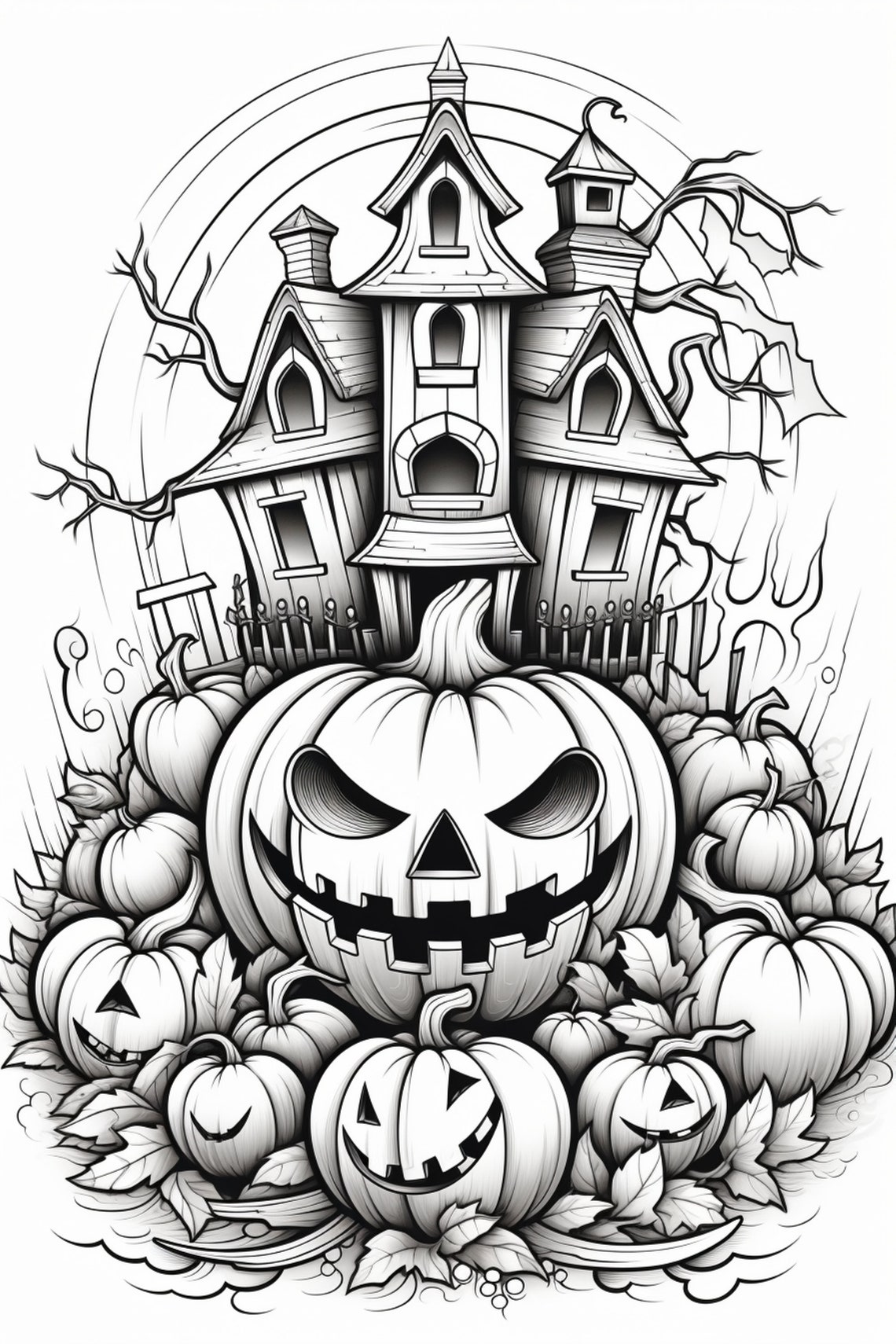 Halloween 9 Coloring Pages 5 - Etsy