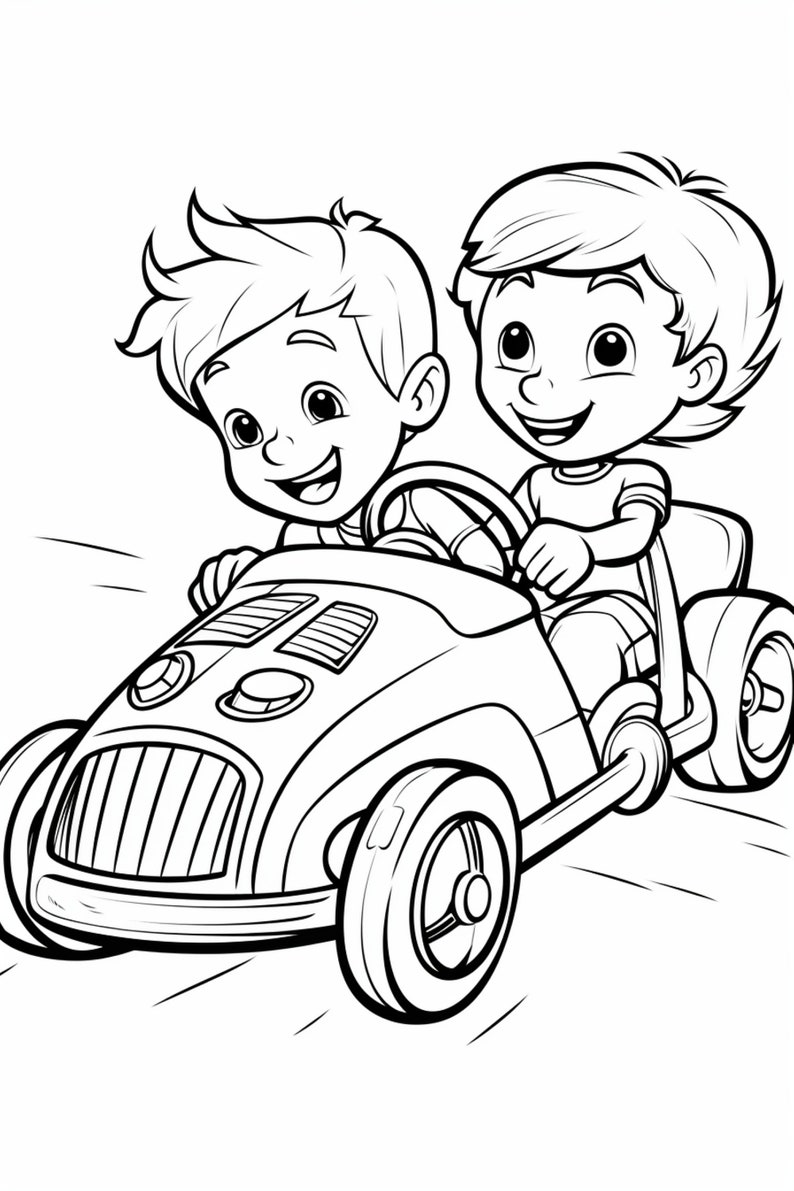 Race Car 1- Coloring Pages (5) - Etsy