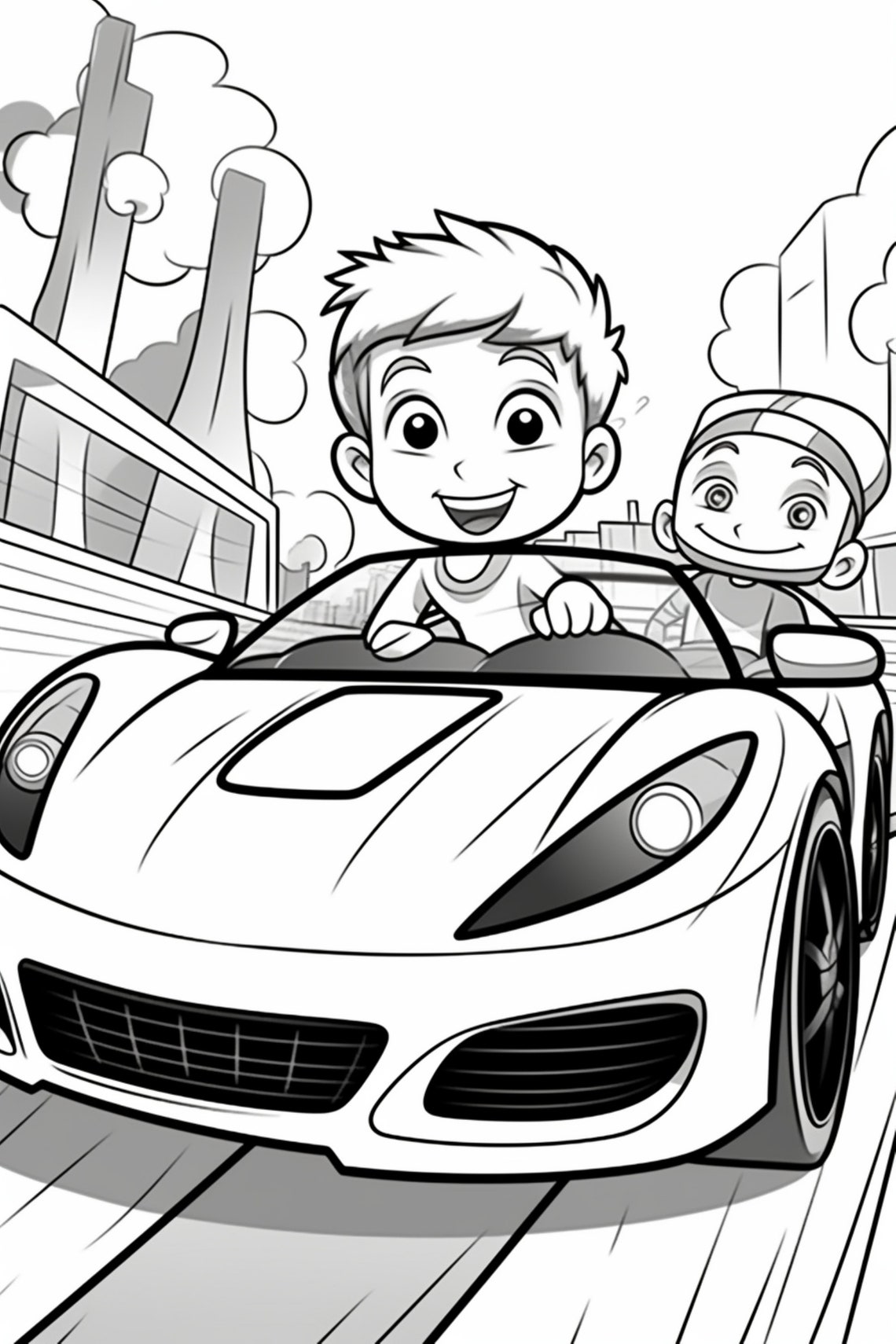 Race Car 2- Coloring Pages (5) - Etsy