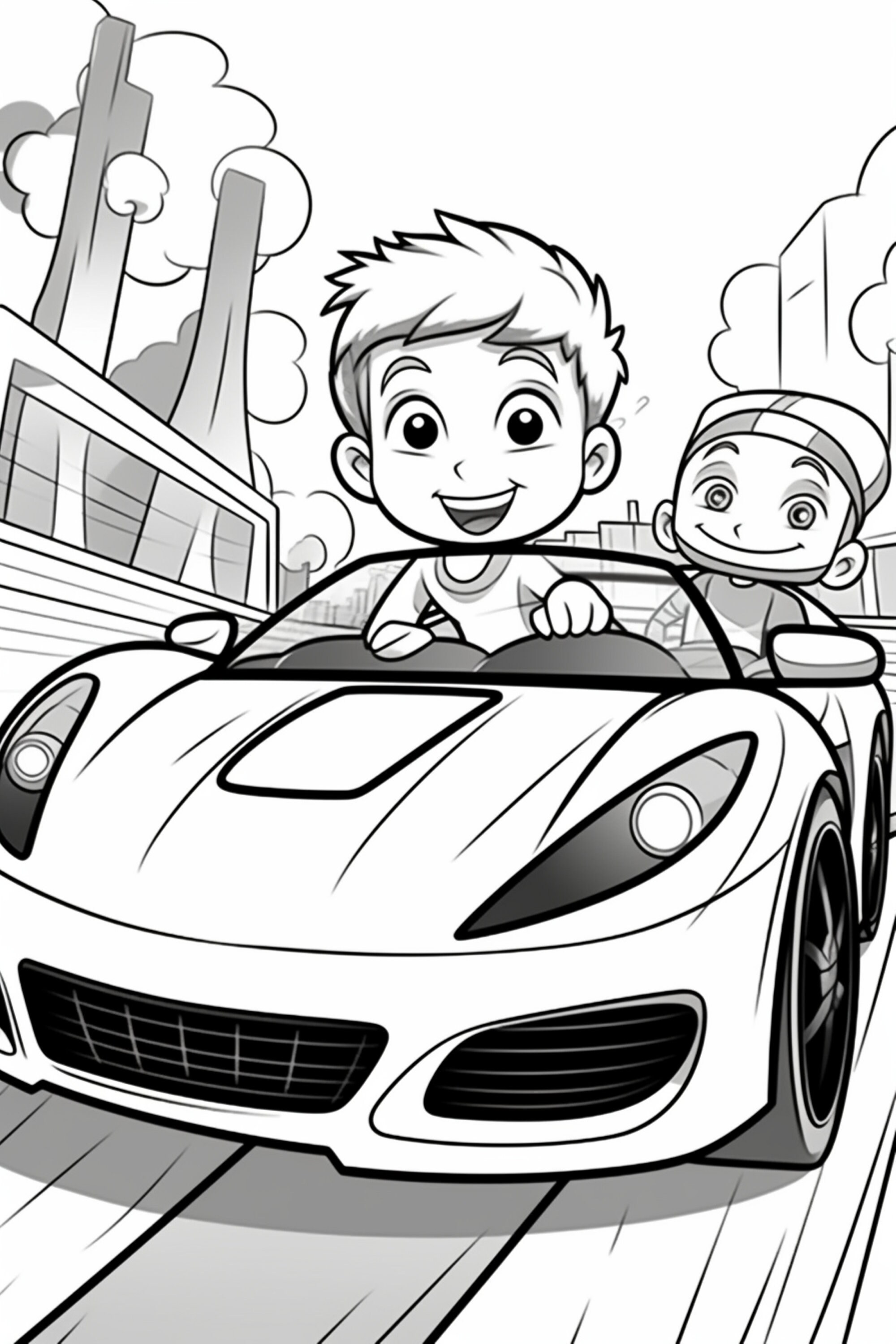 Race Car 2- Coloring Pages (5) - Etsy