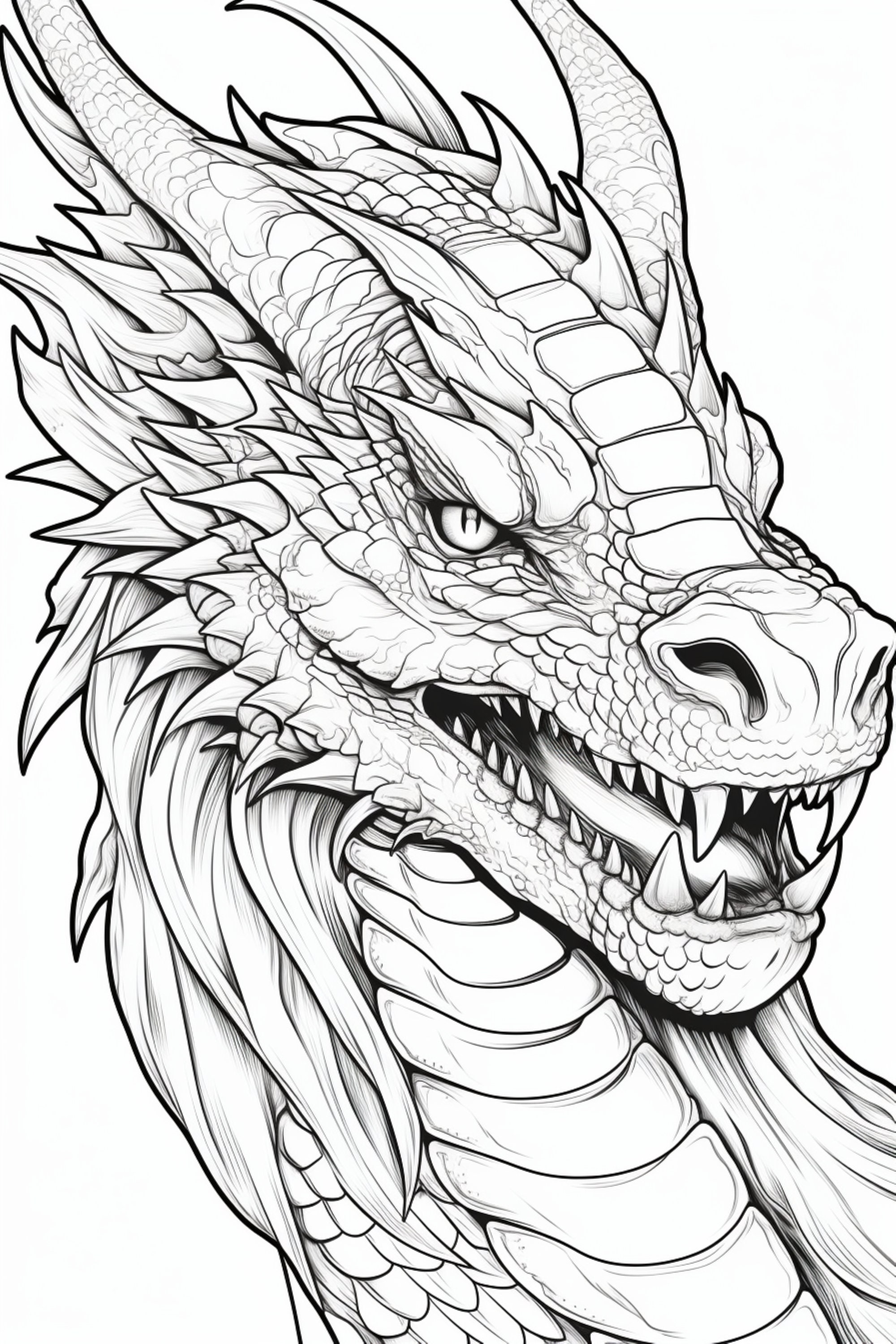 Dragon 16- Coloring Pages (5) - Etsy