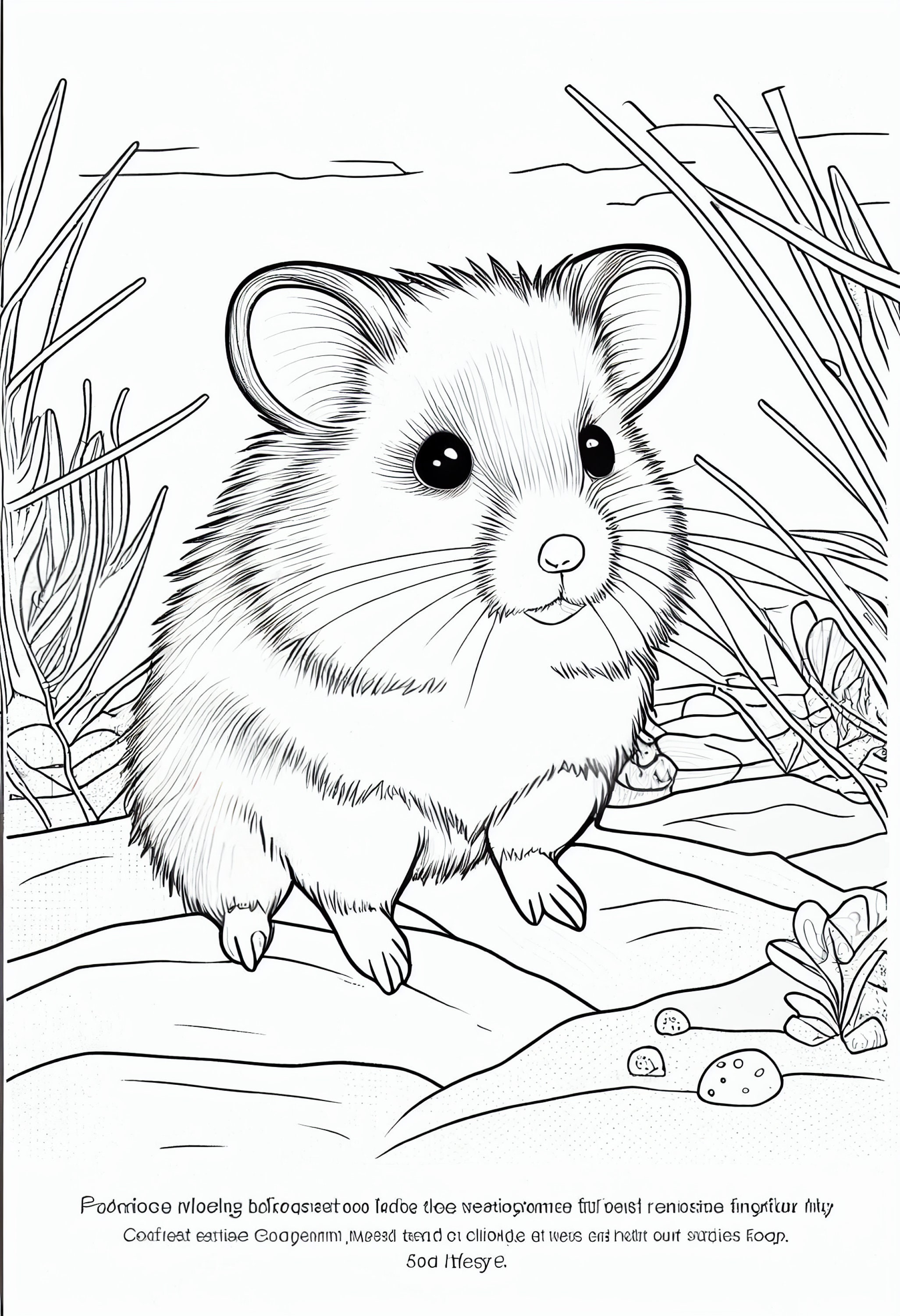 Hamster- Coloring Pages (5) - Etsy