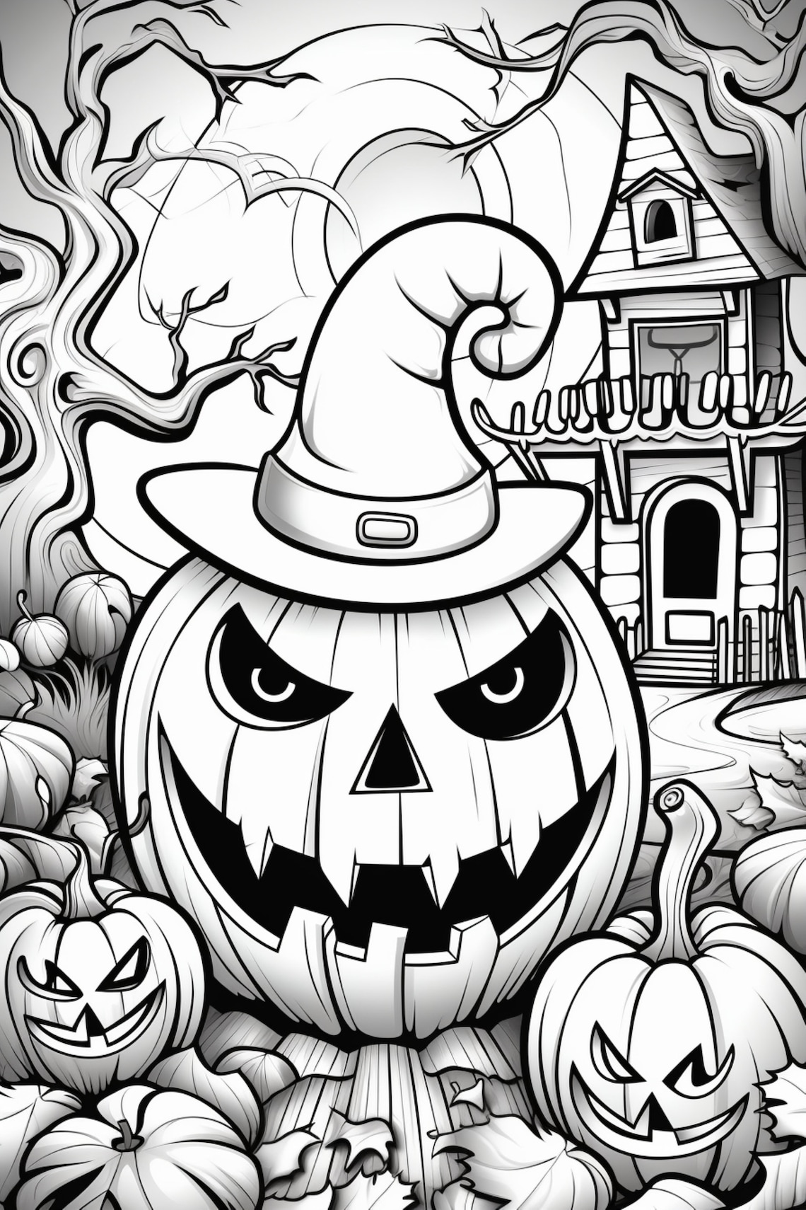 Halloween 12 Coloring Pages 5 - Etsy