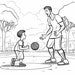 Father and Son Basketball - Coloring Pages (5) - Etsy