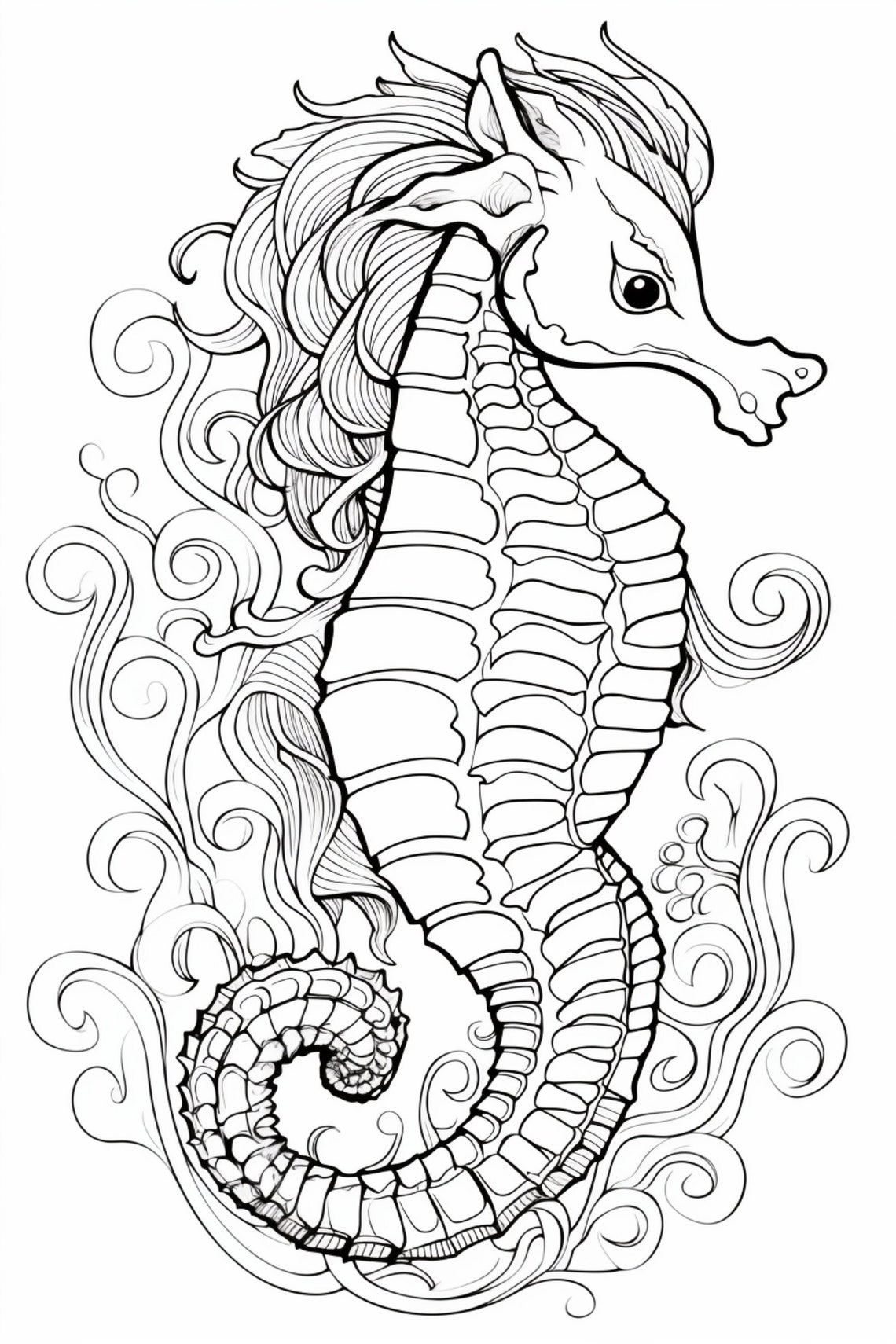 Ocean Creatures 4- Coloring Pages (5) - Etsy