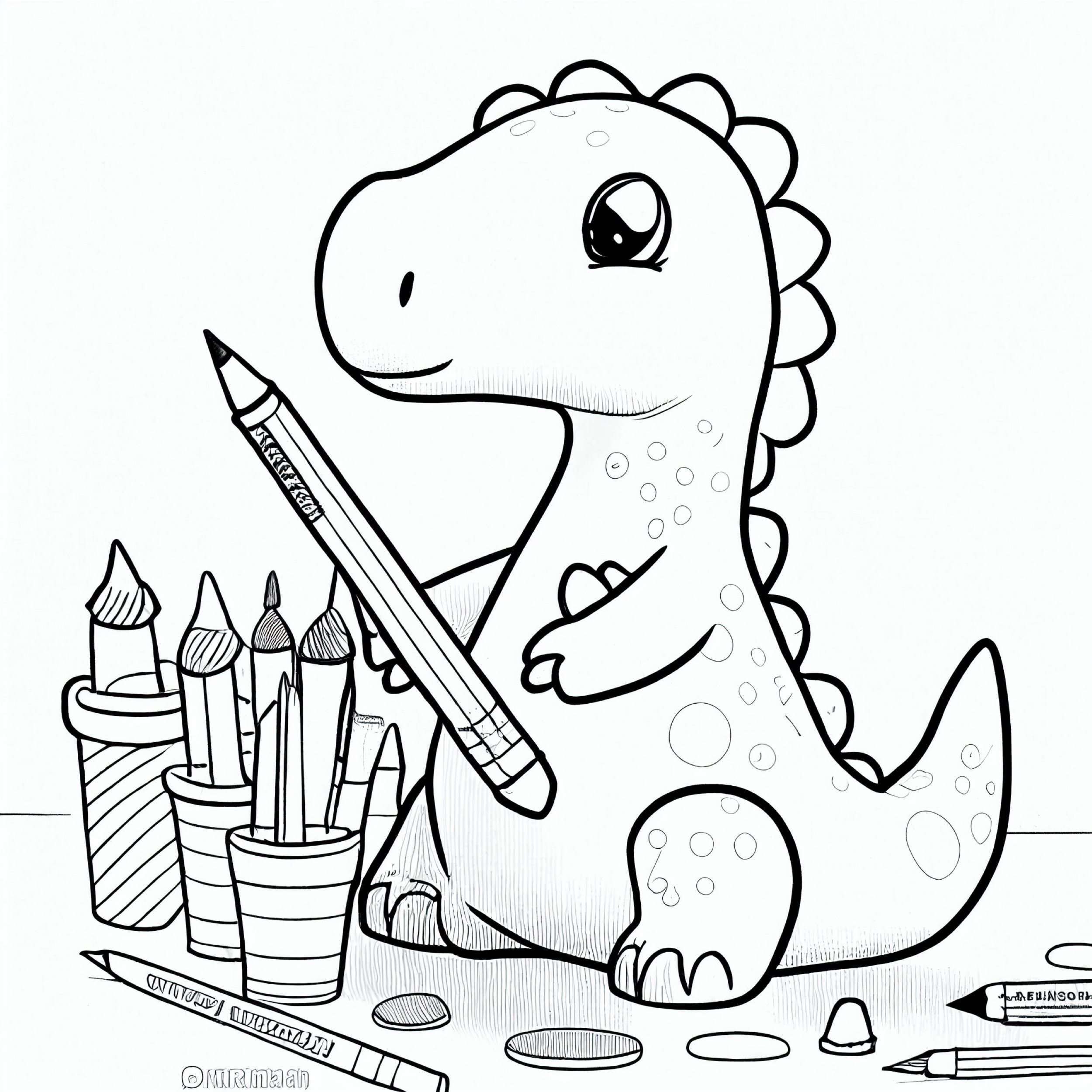 Dinosaur 5- Coloring Pages (4) - Etsy