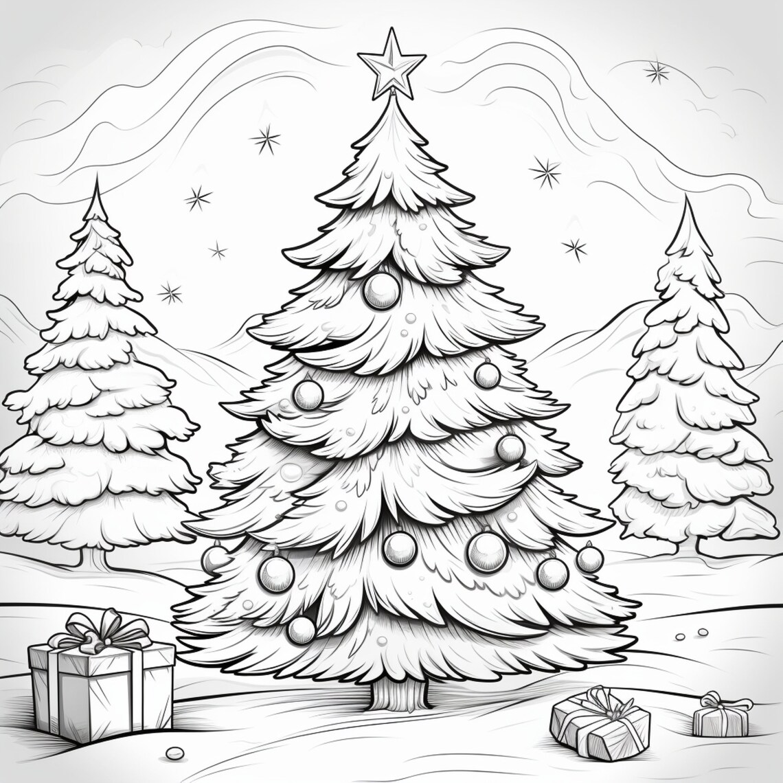 Winter/christmas 9- Coloring Pages (5) - Etsy