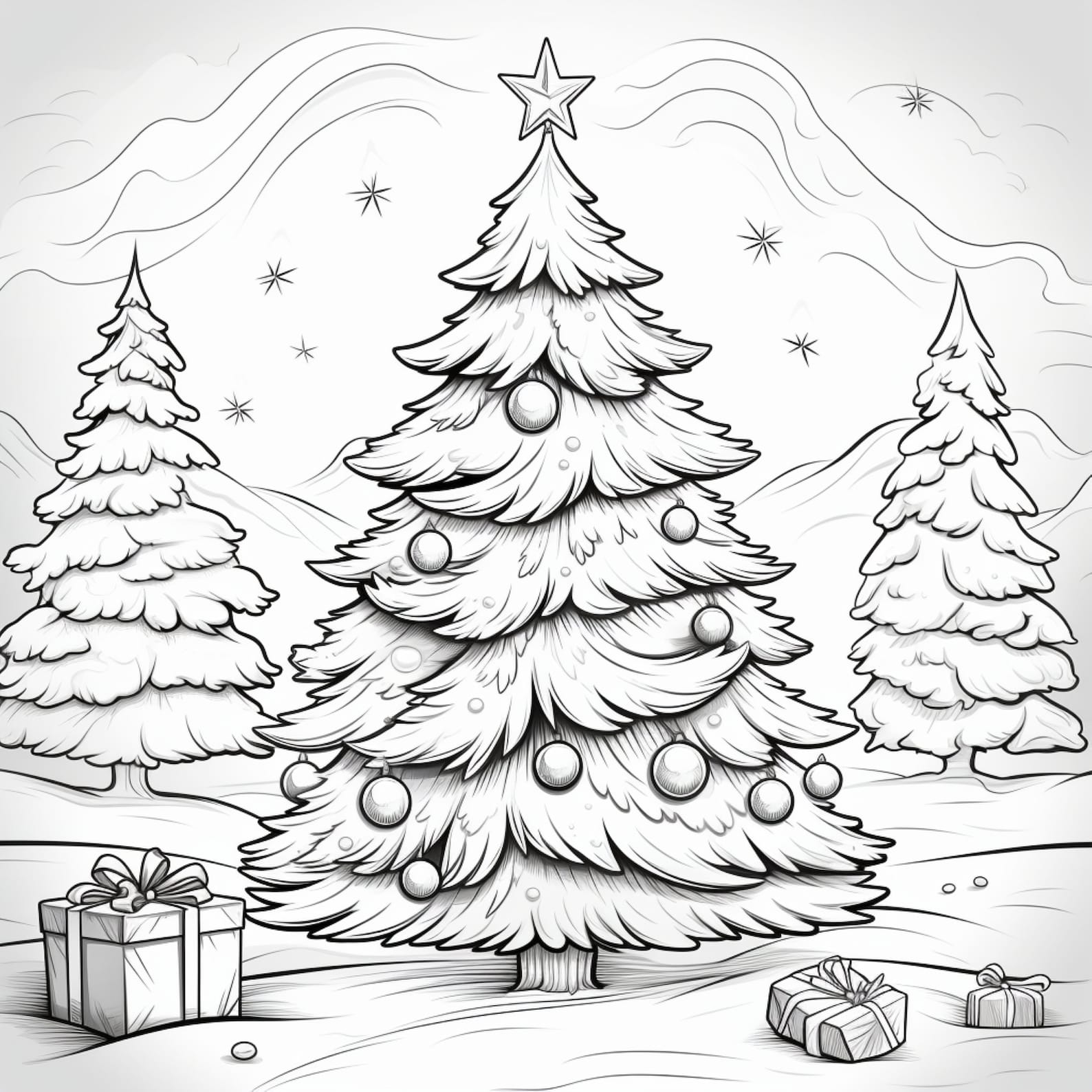 Winter/christmas 9- Coloring Pages (5) - Etsy