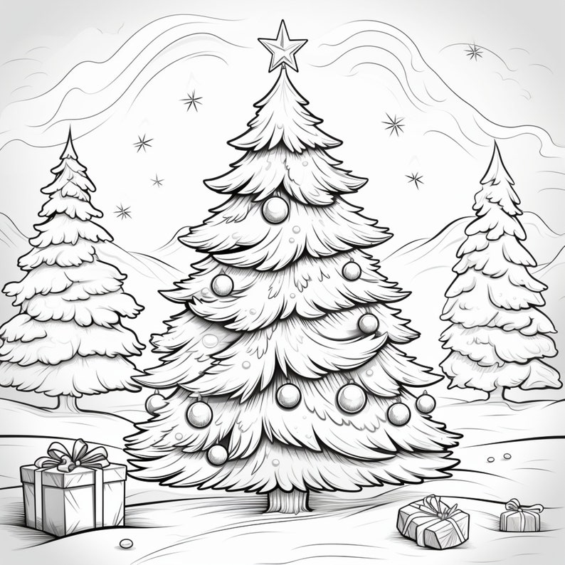 Winter/christmas 9- Coloring Pages (5) - Etsy
