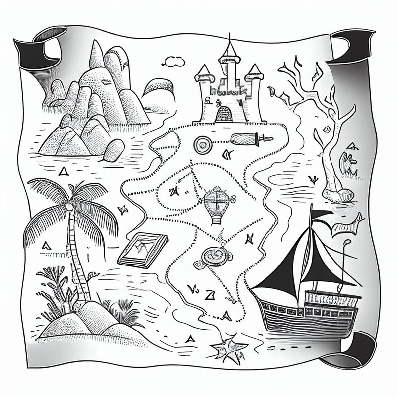Treasure Map for Wall - Etsy