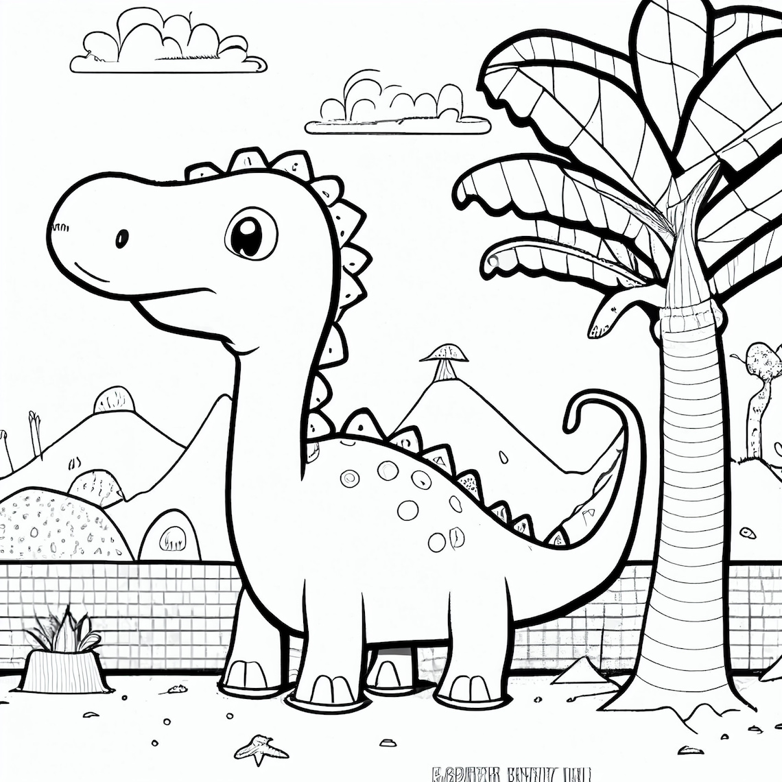 Dinosaur 3- Coloring Pages (4) - Etsy