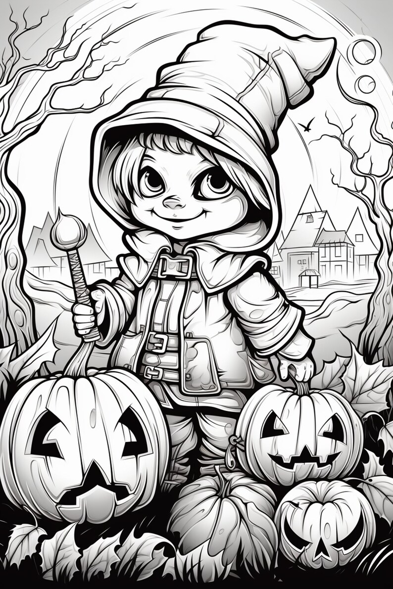 Halloween 2 Coloring Pages 5 - Etsy