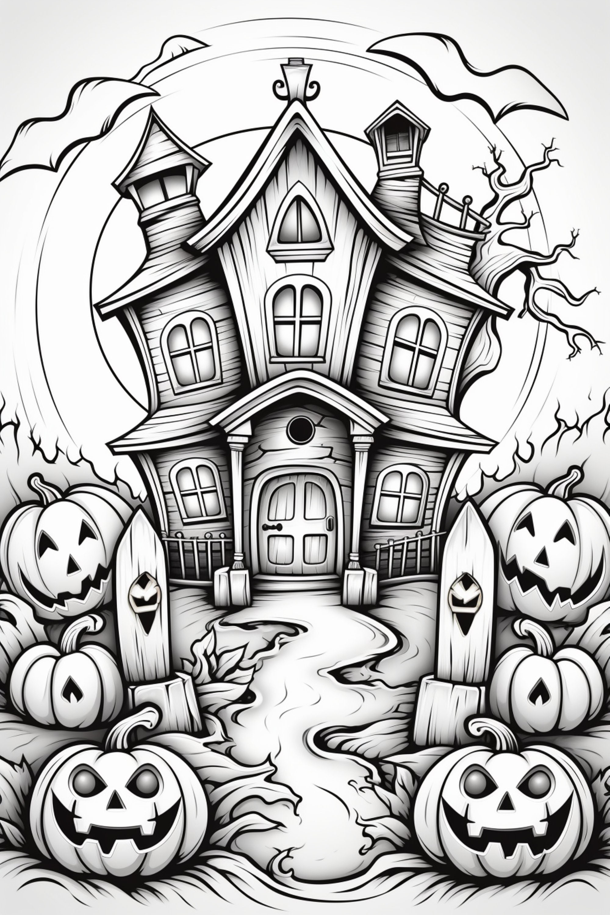 Halloween 7 Coloring Pages 5 - Etsy