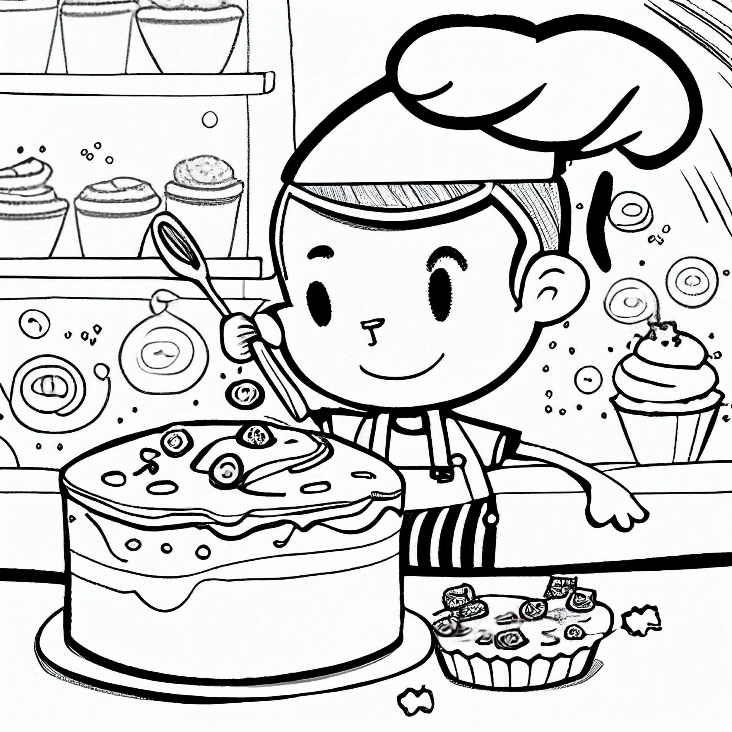 Cooking 1- Coloring Pages (5) - Etsy